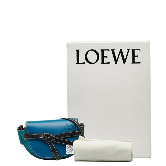Loewe | Bags | Loewe Gate Dual Bag Shoulder Blue Green Leather Ladies ...